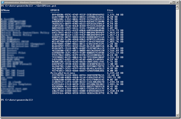 Retrieve Group Policy Size In Sysvol Folder With Powershell Anything About It