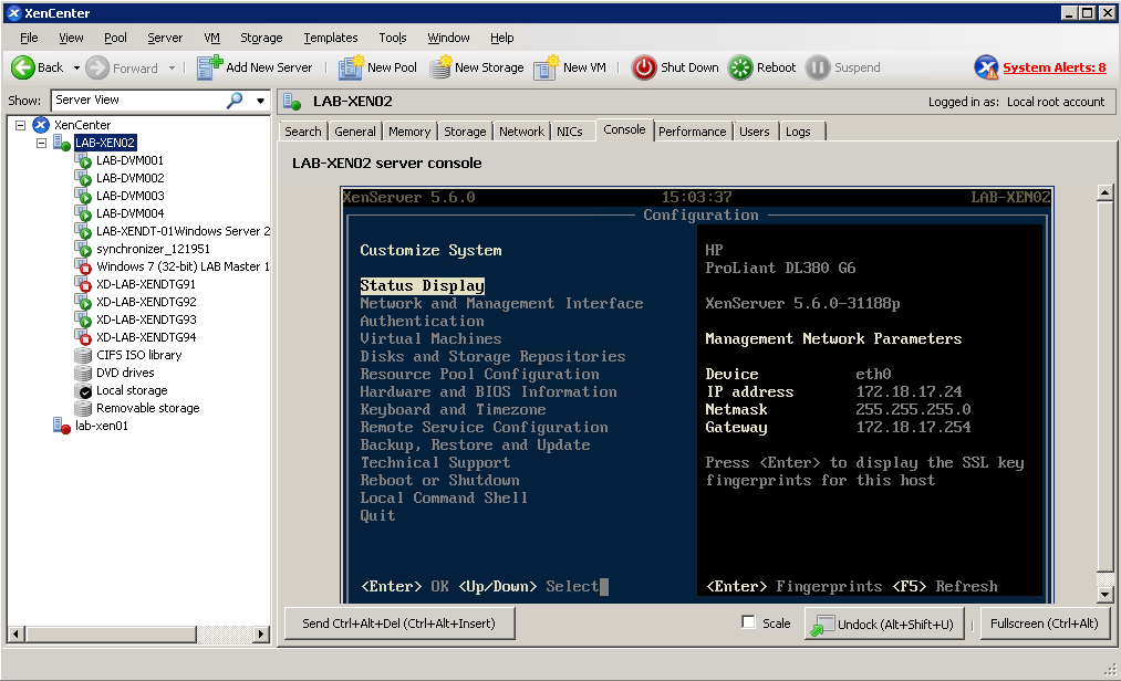 Remote access to the XenServer Configuration Console GUI – Anything ...