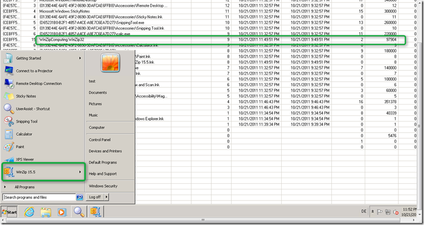 Windows 7 – MFU (Most Frequent Used Programs) – Anything about IT