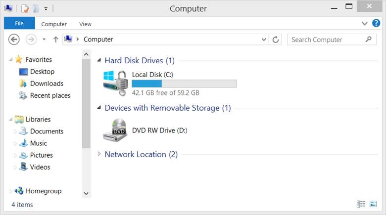 How to access data from the local disk when running a Windows To Go ...