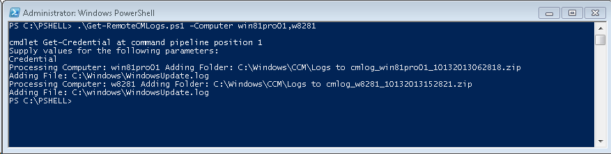 ConfigMgr – PowerShell Script to collect remote log files – Anything about IT