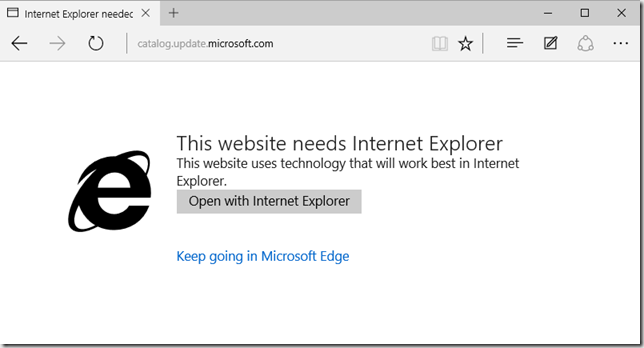 The “This website needs Internet Explorer” Message – Anything about IT