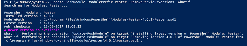 Powershell Script Update Poshmodule Anything About It