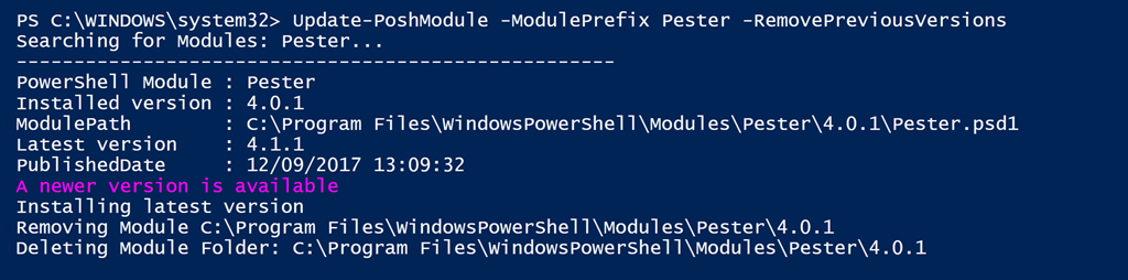 PowerShell script Update-PoshModule – Anything about IT