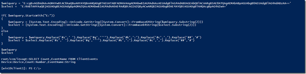 Configmgr Cmpivot The Powershell Script The Events Anything About It